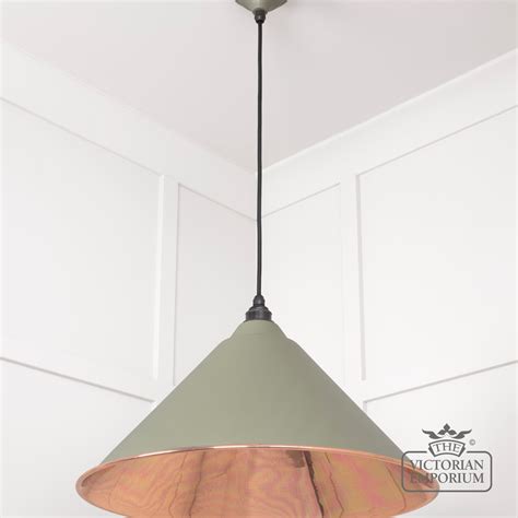 Hockliffe Pendant Light In Tump And Smooth Copper