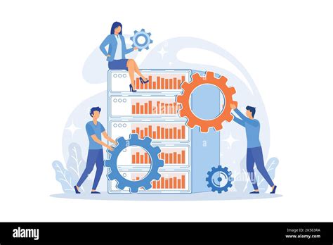 Server Hardware Maintenance Teamwork Fixing Gear Data Storage