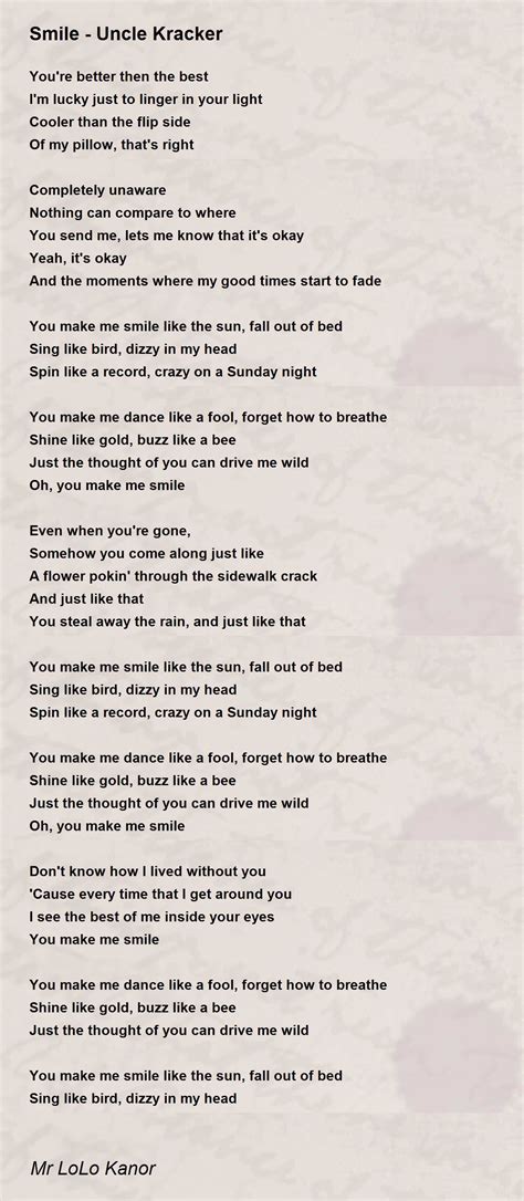 Uncle Kracker Smile Quotes