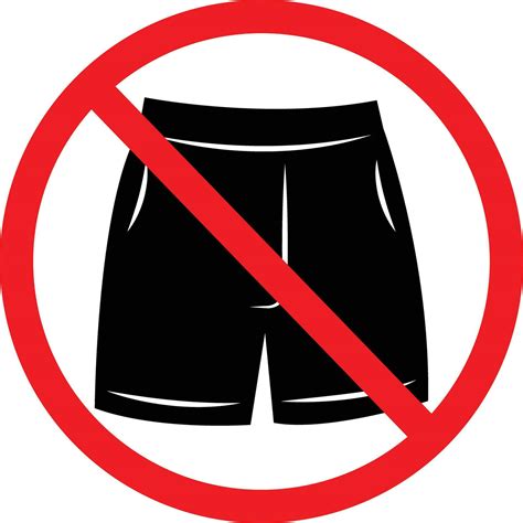 No Short Pants Icon Prohibition Sign 25410794 Vector Art At Vecteezy