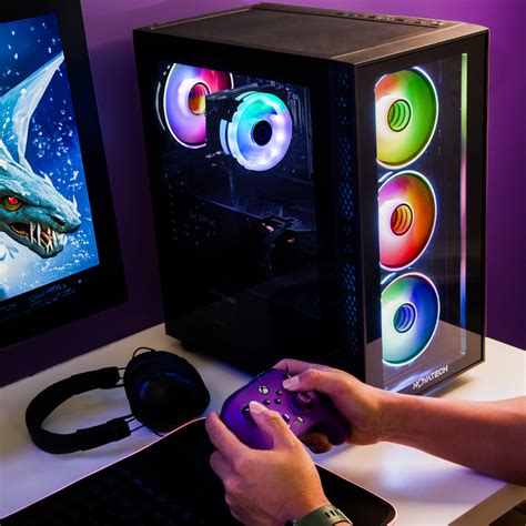 Novatech Phantom Gaming Pc Computer Desktop Rx 580 8gb Intel I7 Novatech