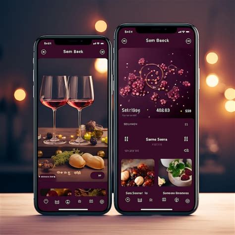 Premium Photo Mobile App Of Wine Bar Sophisticated And Classy Concept Design Luxury Insp Food