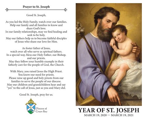 Printable Prayer To St Joseph Printable Free Templates