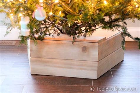 Diy Wooden Christmas Tree Stand Box Toolbox Divas