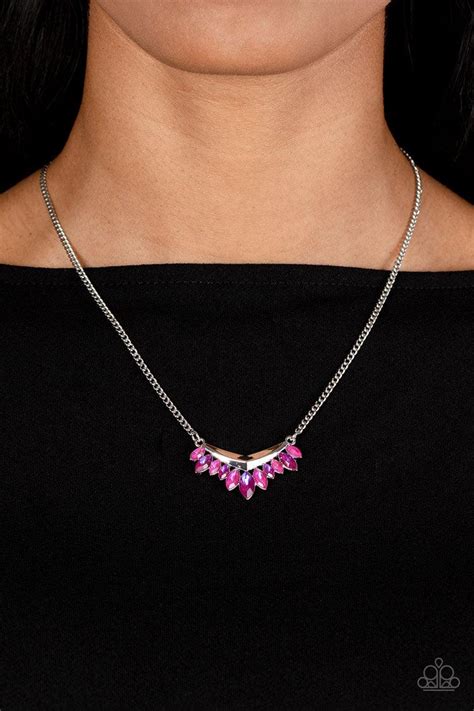 Paparazzi Jewelry Flash Of Fringe Pink Necklace Bling By Jessiek
