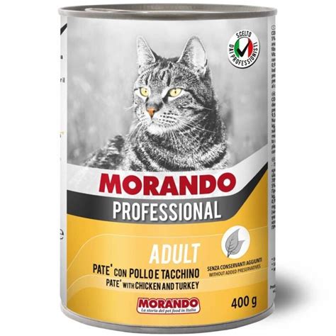 24 X Cibo Gatto Morando Latt 400 G Pat Pollo Tacchin