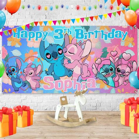 Stitch And Angel Birthday Png Etsy