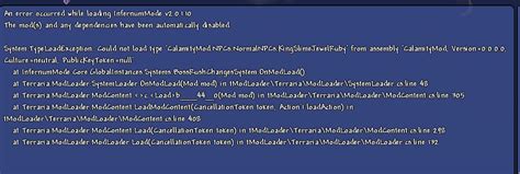 Infernumcalamity Error Rcalamitymod
