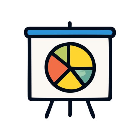 Hand Drawn Pie Chart Presentation Board Business Infographic Colorful
