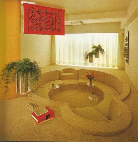 Conversation Pits And Sunken Baths Interior Design Sunken Living