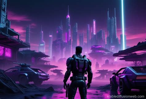 Terminator Half Humans Dark Future Standoff Stable Diffusion Online