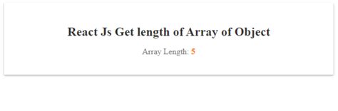 React Array Length Length Of Array Javascript Array Count Size Of Array React Array Length Length Of Array Javascript Array Count Size Of Array