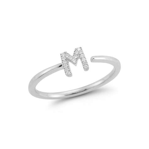 Diamond Single Initial Ring Damsel In Dior