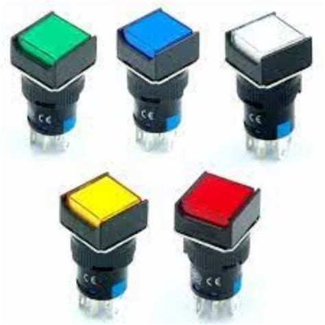16mm Illuminated Momentary Square Push Button Switch Las1 Aj 11y12v