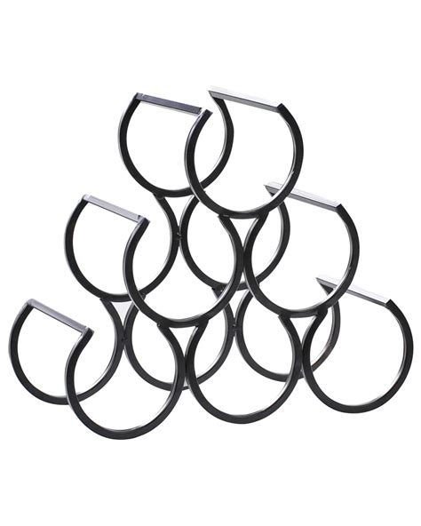 Wine Rack Rathkeale Metal Black Uk