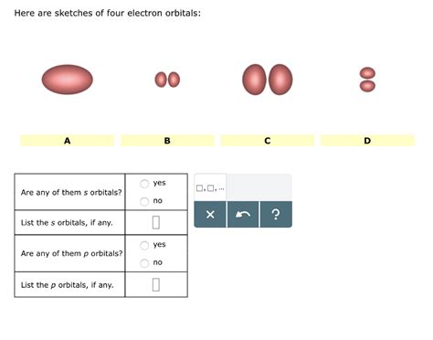 Solved Here Are Sketches Of Four Electron Orbitals 00 00 8