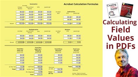 Calculating Field Values In Acrobat Pro Dc Youtube
