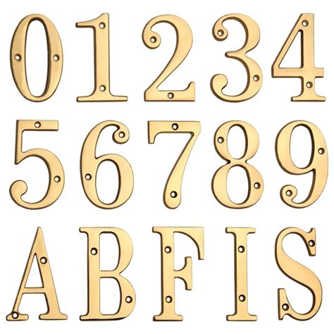 Modern 4 Solid Brass House Numbers Perfect Apartment Doors Temu