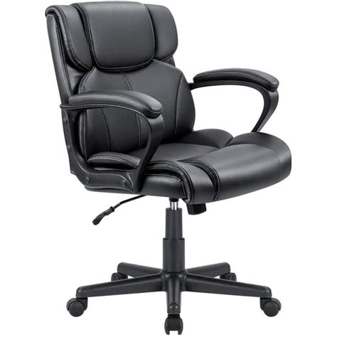 Lacoo Mid Back Faux Leather Ergonomic Executive Office Desk Chair