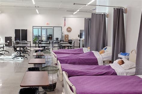 A Nursing School Classroom With Training Equipment Stock Image Image