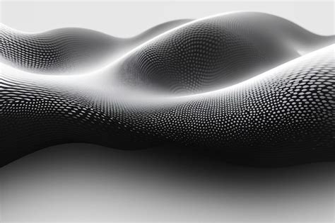 Flowing Dots Particles Wave Pattern 3d Curved Holography Premium Ai