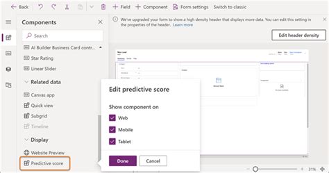 양식에 영업 기회 점수 위젯 추가 Microsoft Learn
