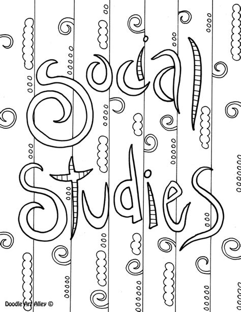 School Subject Coloring Pages And Printables Classroom Doodles
