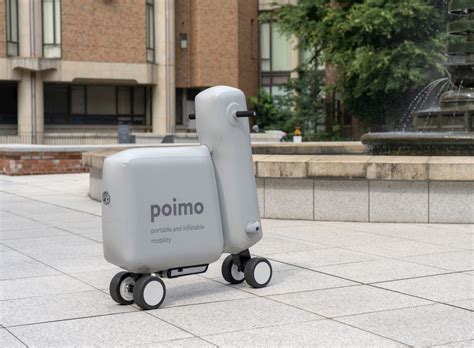 Poimo Is An Inflatable Electric Scooter That Can Be Carried In A Backpack