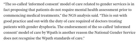 The National Gender Service Says They Follow Wpath The Beacon