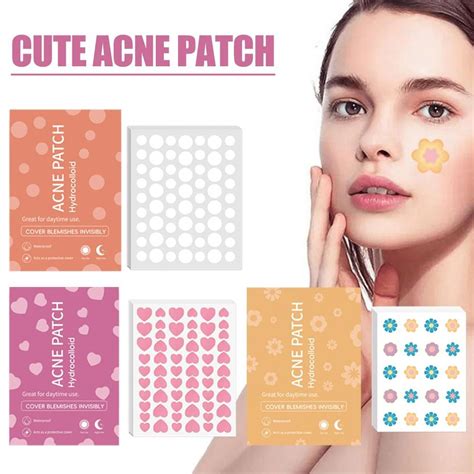 Round Love Flower Acne Sticker Sticker Pe Box Portable Acne J4f0