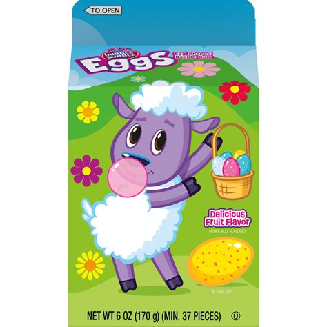 Dubble Bubble Easter Bubble Gum Eggs 6 Oz Milk Carton Tootsie Roll