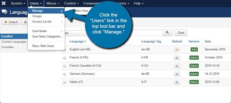 How To Change Joomla Admin Panel Language GreenGeeks