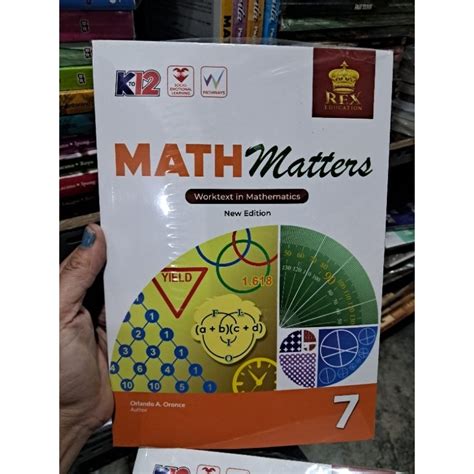 Math Matters Worktext In Mathematics 2023 Textbookteachers Guide Rex