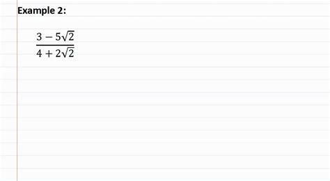 15 3d Rationalize Binomial Denominators Youtube