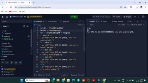 Balvinder Kaur On Linkedin Pythonprogramming Miniproject Bmicalculator Healthtech Bmi First
