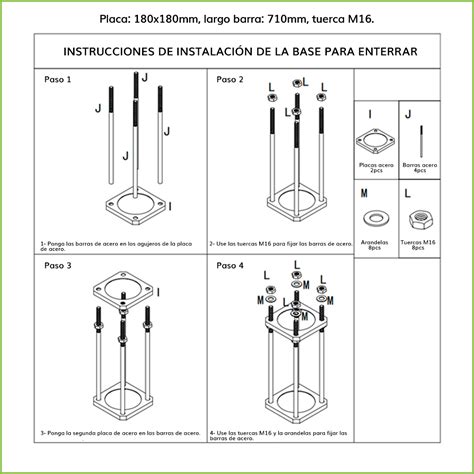 [baculo 60 Negro] Báculo Desmontable De 6m De Altura En Acero Galvanizado De Color Negro Con
