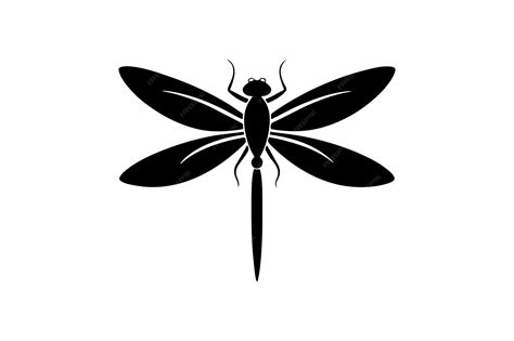 Dragonfly Silhouette Vector Illustration Dragonfly Silhouette Vector