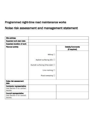 10 Noise Risk Assessment Examples To Download