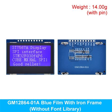 Tzt 12864 Spi Lcd Module 128x64 Spi St7567a Cog Graphic Display Screen Board Lcm Panel 128x64