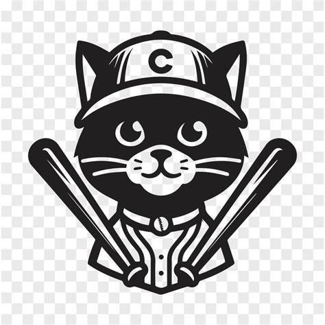 Felines First Base Baseball Silhouette 55347316 Vector Art At Vecteezy