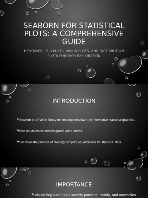 Seaborn For Statistical Plots Pdf Data Analysis Histogram