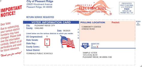 New Voter Identification Cards City Of Pleasant Ridge Michigan