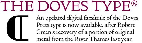 The Doves Type Doves Press Font Uk