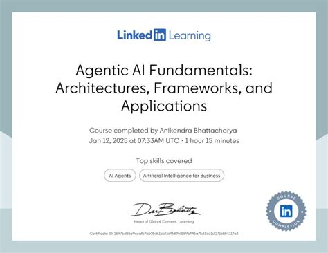 Anikendra Bhattacharya On Linkedin Certificate Of Completion
