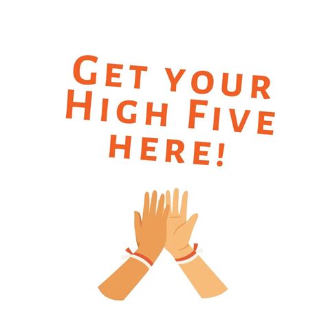 Virtual High Five Funny Digital Download Encouragement T Etsy