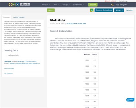 Statistics Oer Commons