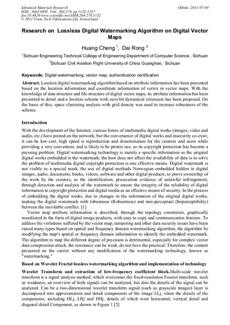 research on lossless digital watermarking algorithm on digital vector