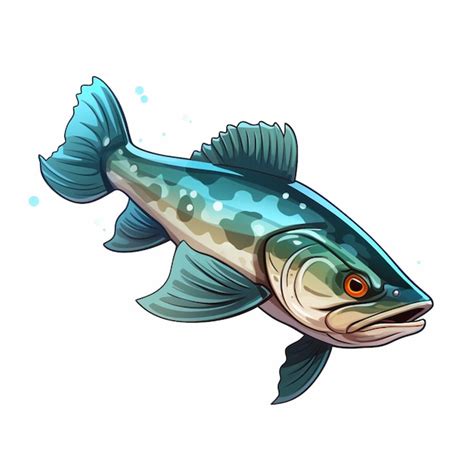 Premium Ai Image Zander 2d Vector Illustration Cartoon In White Background