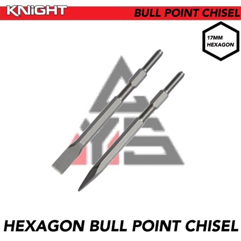 100 Quality Knight Hexagon Bull Point Chisel Hacker Chisel Point