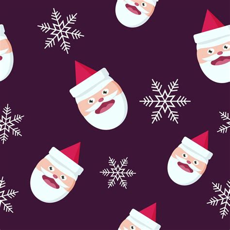 Christmas Repeat Pattern Created With Elements Like Santa And